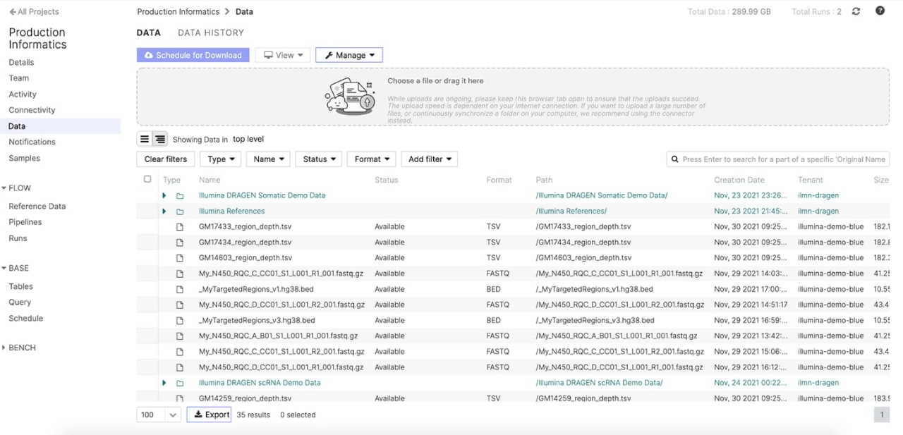 Illumina Connected Analytics ordering